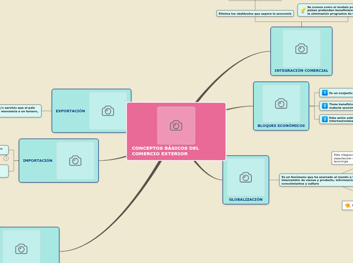 CONCEPTOS BÁSICOS DEL COMERCIO EXTERIOR - Mind Map